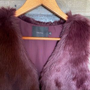 Talula | Jackets & Coats | Talula Aritzia Park Slope Faux Fur Maroon ...